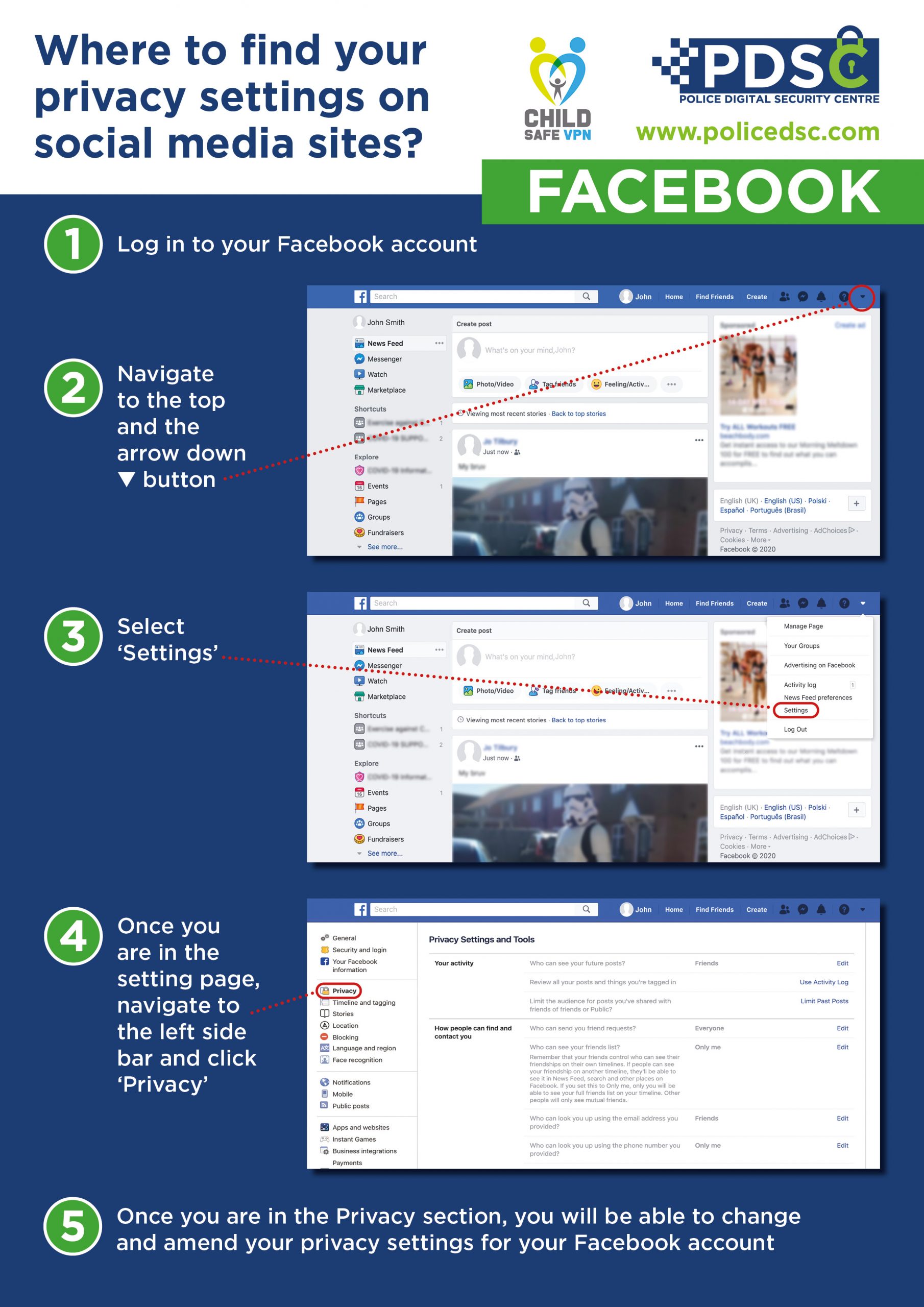 Social media changing privacy settings | Lucy Calnan Design